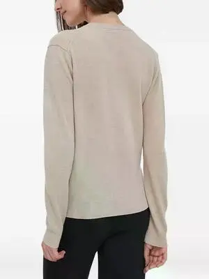 BENETTON V-neck Long Sleeve Sweater - Neutrals