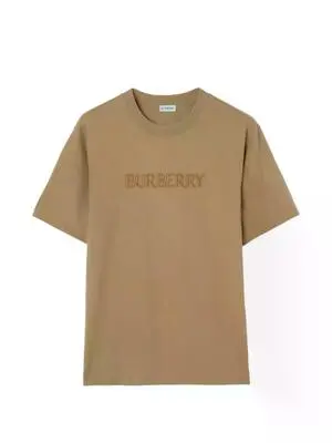 Burberry Logo Cotton T-shirt - Neutrals