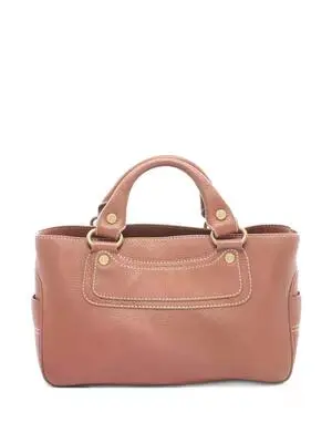 Celine 2000s Boogie Leather Tote Bag - Brown