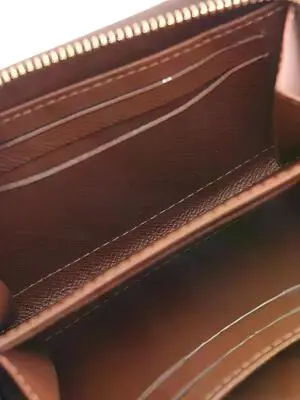 LOUIS VUITTON 2009 Monogram Zip Wallet - Brown