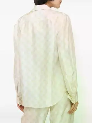 Burberry Classic Fit Knight Checkerboard Silk Shirt