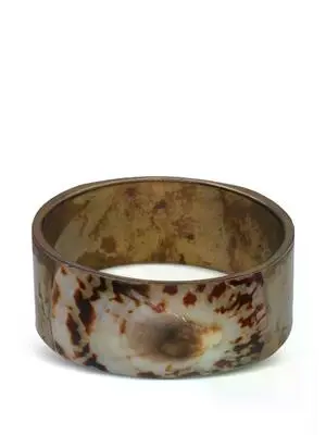 Vintage Seashell Bangle Bracelet - Gold