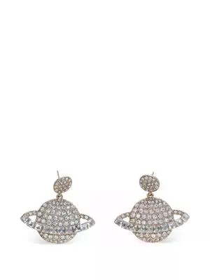 Vintage Orb-embellished Drop Earrings - Gold