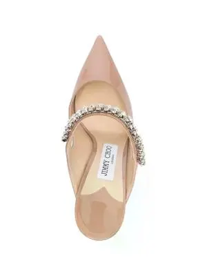 JIMMY CHOO Crystal-embellished Mules - Neutrals