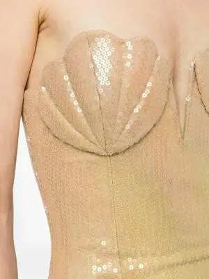 NISSA Fitted Sequin Maxi Dress