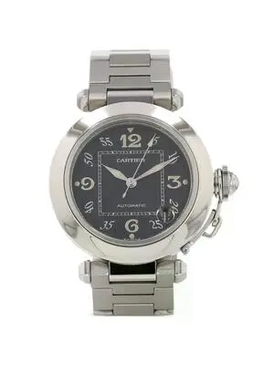 Cartier Pasha 35mm Automatic Stainless Steel Watch With Dial - Black