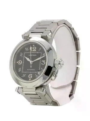 Cartier Pasha 35mm Automatic Stainless Steel Watch With Dial - Black