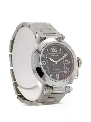 Cartier Pasha 35mm Automatic Stainless Steel Watch With Dial - Black