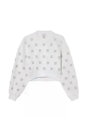 Off-White Lurex Little Arrows Sweatshirt - White