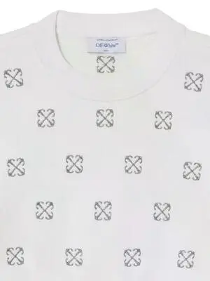 Off-White Lurex Little Arrows Sweatshirt - White