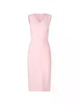 Michael Kors V-neck Sleeveless Midi Dress - Pink