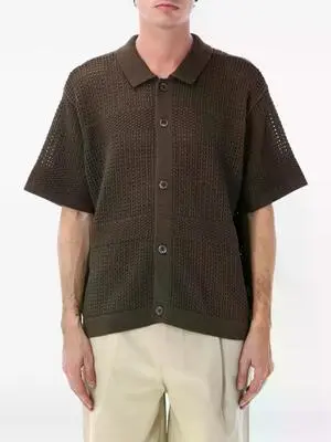 Obey Zach Waffle Knit Shirt - Brown