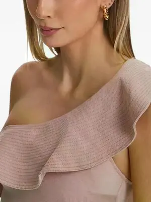 SOFIA ERHAN Grace Ruffled One-shoulder Swimsuit - Pink