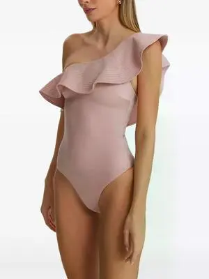 SOFIA ERHAN Grace Ruffled One-shoulder Swimsuit - Pink