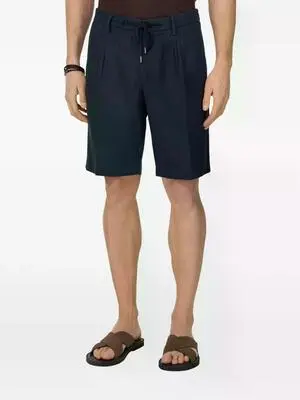Boggi Milano Linen Drawcord Detail Shorts