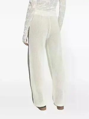 Adidas Stripe-detail Drawstring Track Pants - Neutrals