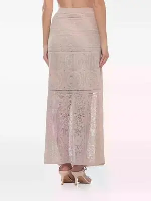 D.exterior Crochet Maxi Skirt