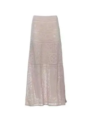 D.exterior Crochet Maxi Skirt