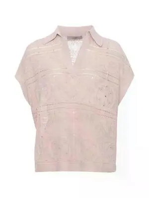 D.exterior Crocheted Blouse