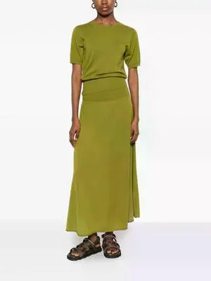 Extreme Cashmere Noor Fine-knit Short-sleeve Sweater