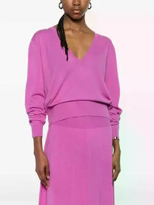 Extreme Cashmere Collin V-neck Cropped Sweater - Pink