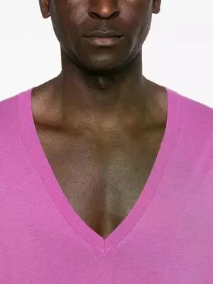 Extreme Cashmere Collin V-neck Cropped Sweater - Pink