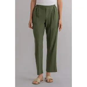 Kut From The Kloth Rosalie Tapered Linen-blend Pants - Dill