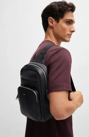 Hugo Faux Leather Sling Bag