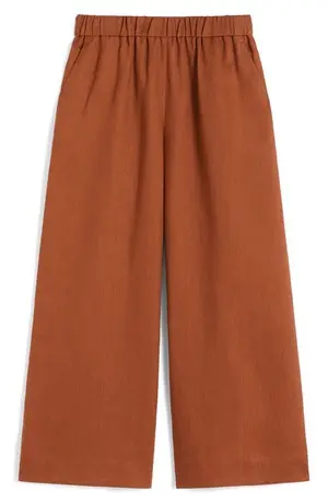 MM BY MAX MARA Canneti Linen Pull-on Wide Leg Pants