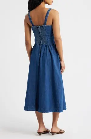 REFORMATION Janu Denim Midi Dress - Morant