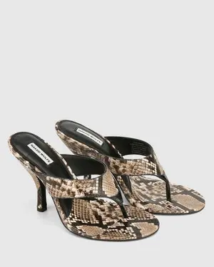 NAKED WOLFE Martine Leather Heels - Snake