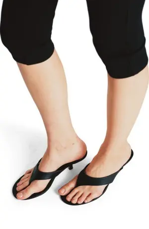 NAKED WOLFE Marley Thong Heeled Sandals - Black