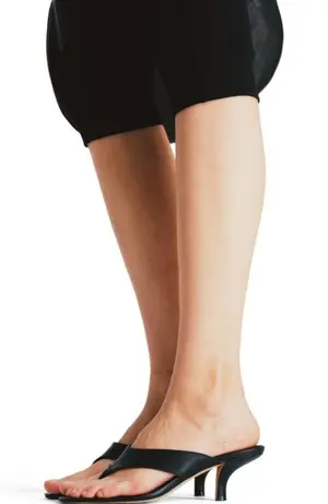 NAKED WOLFE Marley Thong Heeled Sandals - Black