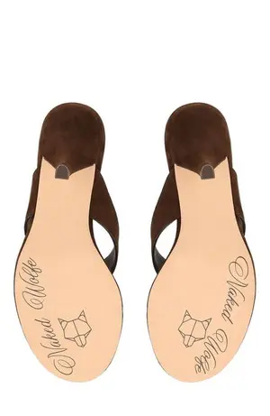 NAKED WOLFE Marley Thong Sandals - Brown