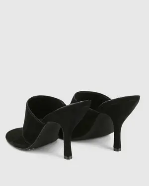 NAKED WOLFE Maxime Suede Heeled Sandals - Black