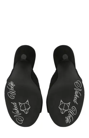 NAKED WOLFE Maxime Suede Heeled Sandals - Black