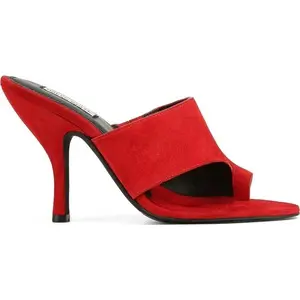 Women's Red Suede Clogs