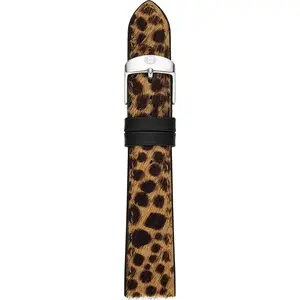 Michele 18mm Leopard Print Calf Hair Watch Band Leopard Multi