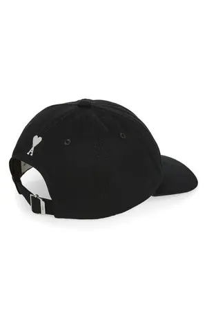 AMI Paris Embroidered Baseball Cap - Noir