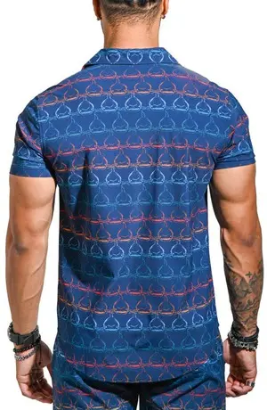 MACEOO Beachsharkwave Cotton Camp Shirt