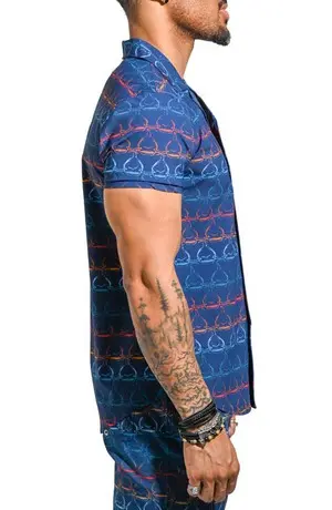 MACEOO Beachsharkwave Cotton Camp Shirt