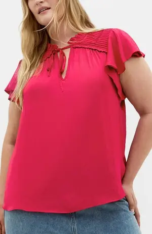 City Chic Pleated Tops