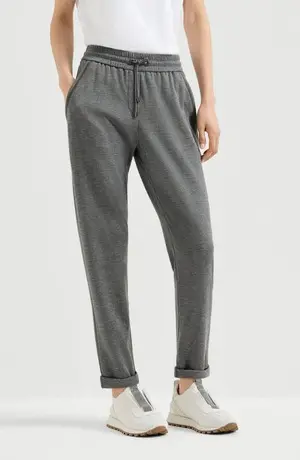 Brunello Cucinelli Textured Sports Pants For Women