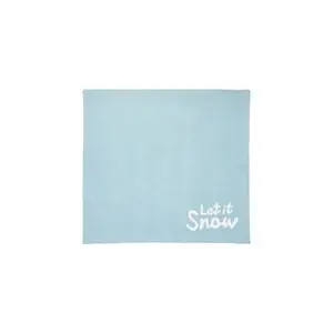 CAROL & FRANK A Christmas Holiday Tufted Solid Napkins Set Of 4 - Blue