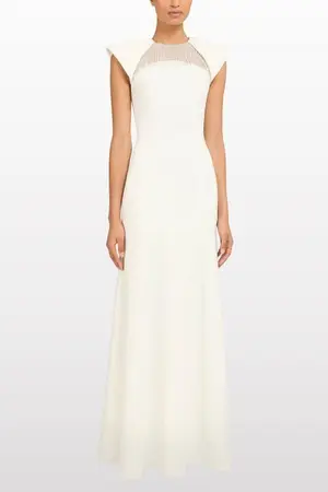 Jenny Packham Sonder Embellished Maxi Dress - Vanilla