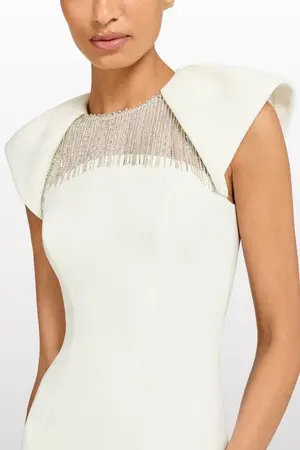 Jenny Packham Sonder Embellished Maxi Dress - Vanilla