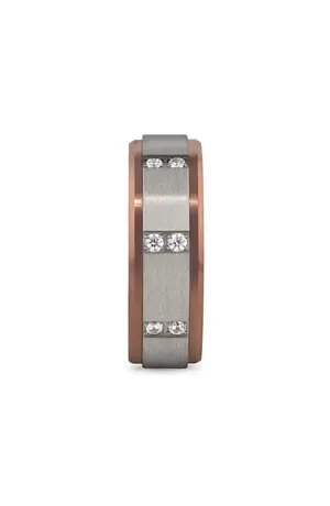 LARSON JEWELERS Beowulf Raised Center Tungsten Wedding Band