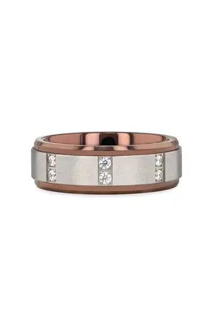 LARSON JEWELERS Beowulf Raised Center Tungsten Wedding Band