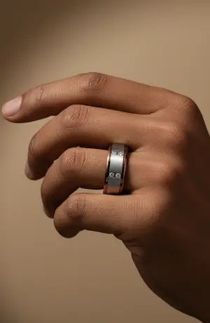 LARSON JEWELERS Beowulf Raised Center Tungsten Wedding Band