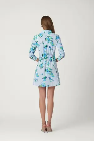 Shoshanna Seabreeze Print Poplin Millie Mini Dress